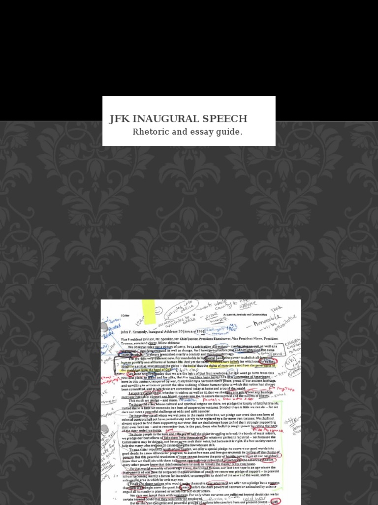 Rhetorical Strategies in JFK's Inaugural Speech | PDF | Sentence ...