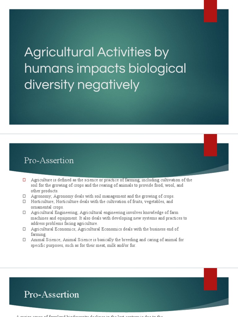 Conservation Biology Debate Presentation | PDF | Intensive Farming ...