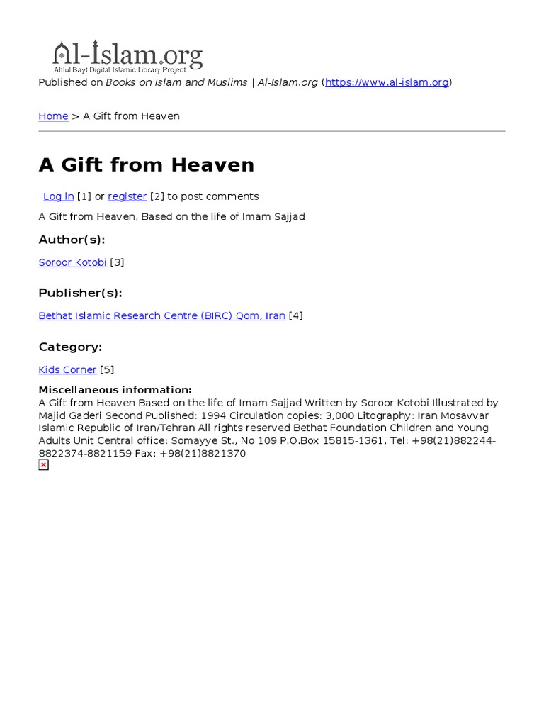 A Gift From Heaven | PDF | Religion And Belief