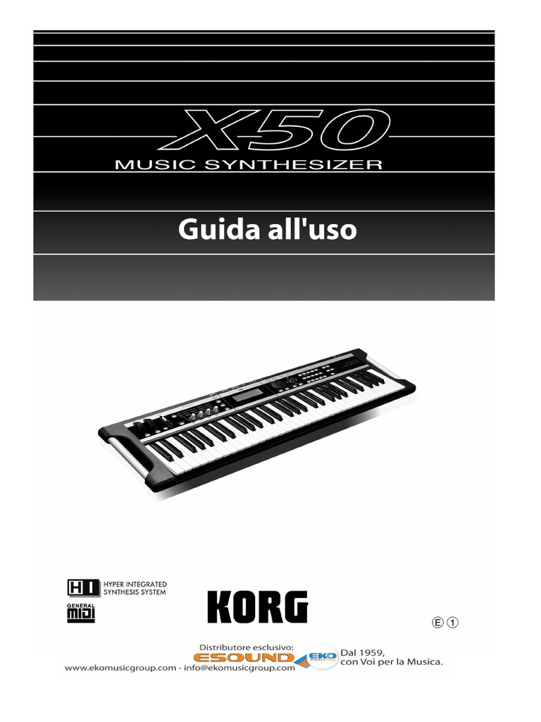 Korg X50 Manuale | PDF