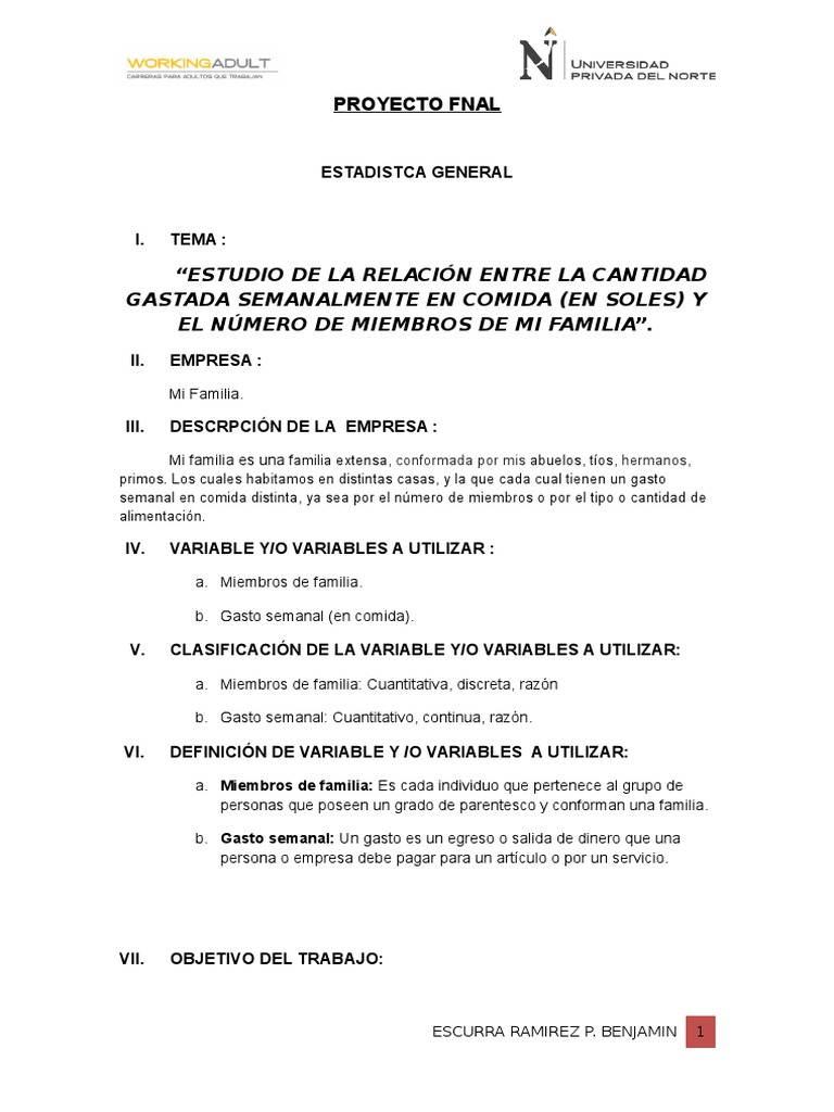 Proyecto Final Estadistica | PDF | Estadísticas | Análisis de regresión