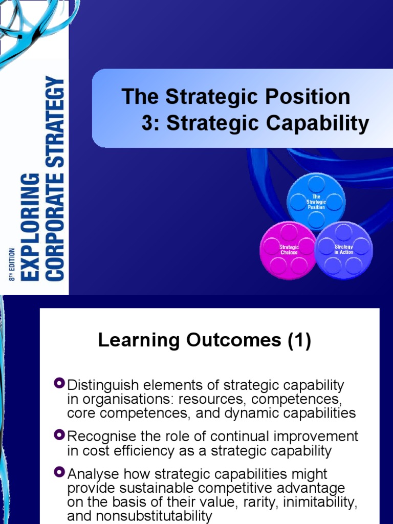 Strategic Capability | PDF | Strategic Management | Resource