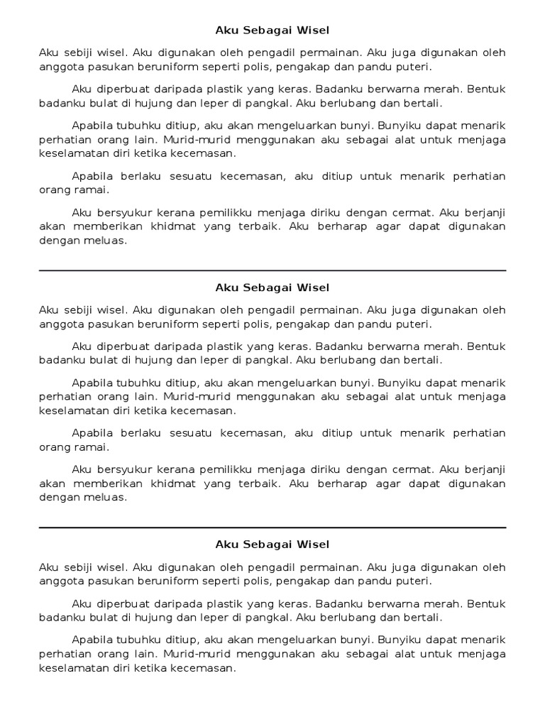 Aku Sebagai Wisel | PDF