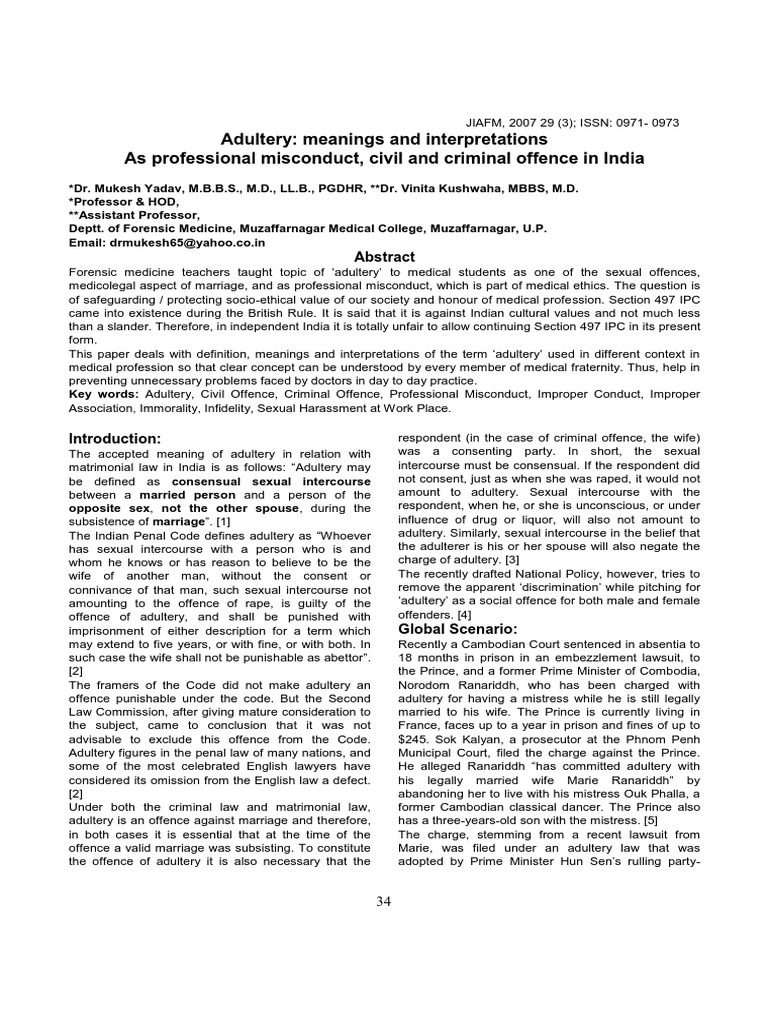 Adultery Meanings and Interpretations | PDF | Adultery | Husband