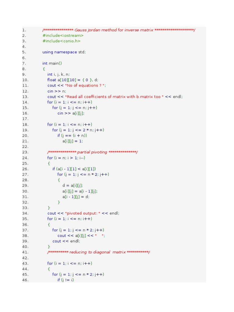 Using Namespace Int Int Float: #Include #Include | PDF