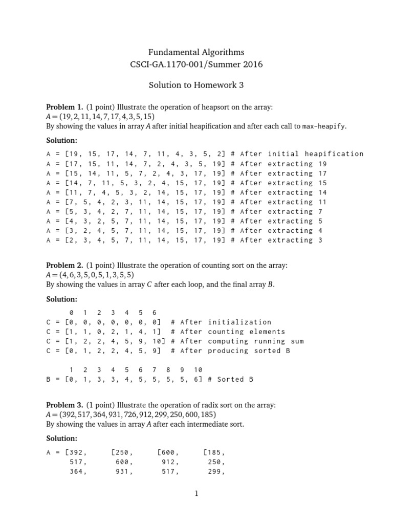 hw03 Solution PDF | PDF | Array Data Structure | Mathematical Concepts