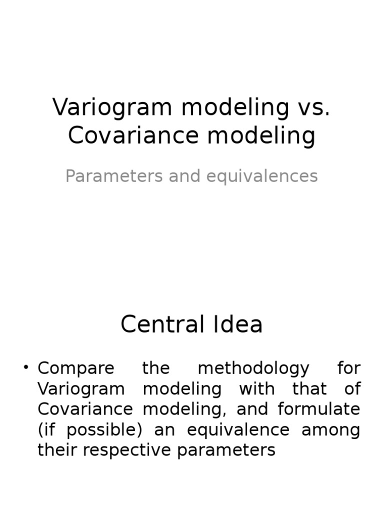Variogram Vs Covariance Spatial Continuity Modeling | PDF | Covariance | Normal Distribution