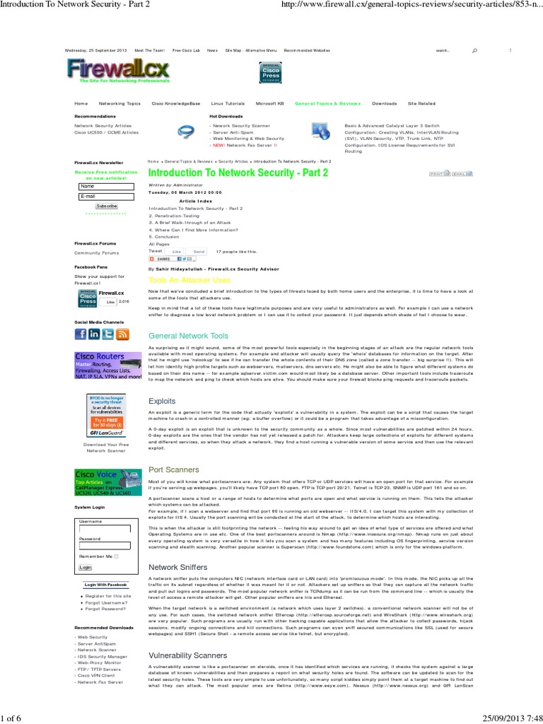 Introduction To Network Security - Part 2 | PDF | Password | Computer ...