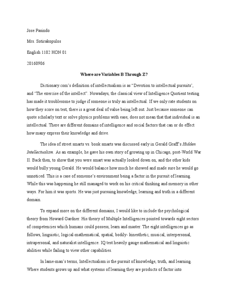 Hidden Intellectualism Response 20160906 | PDF | Self-Improvement ...