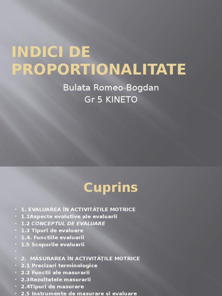 Indici de Proportionalitate | PDF