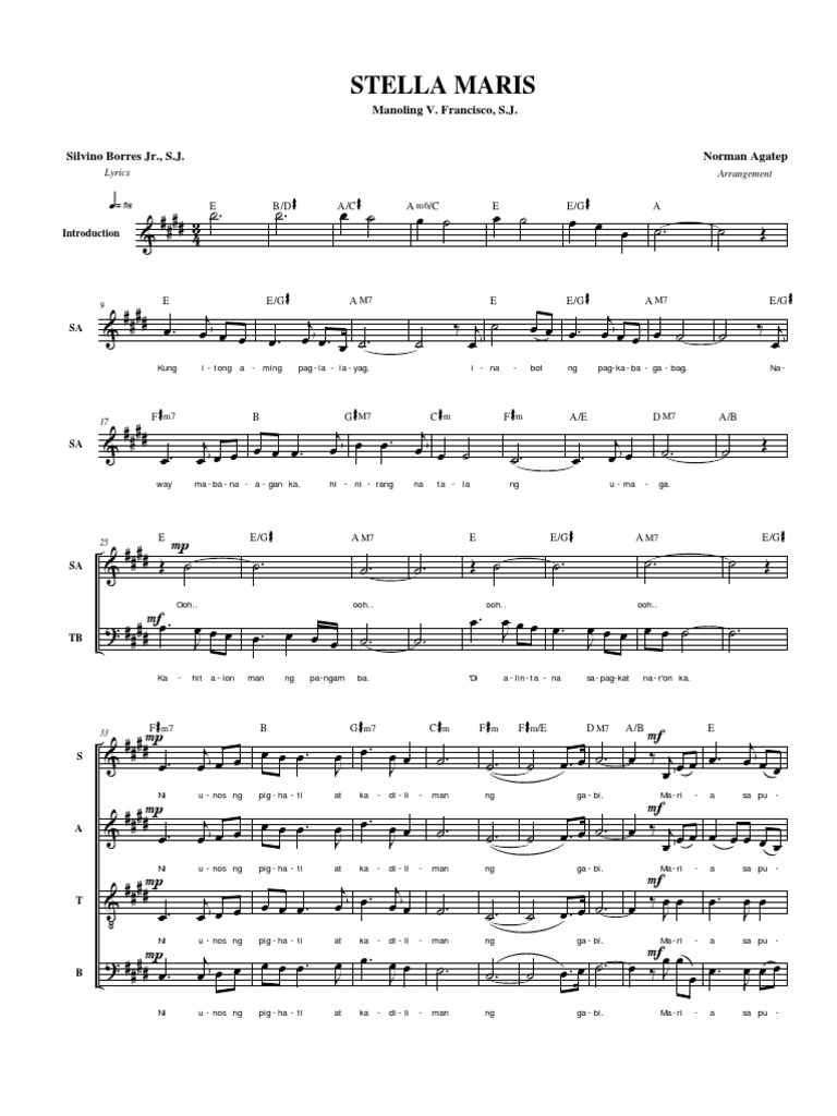 Stella Maris SATB PDF