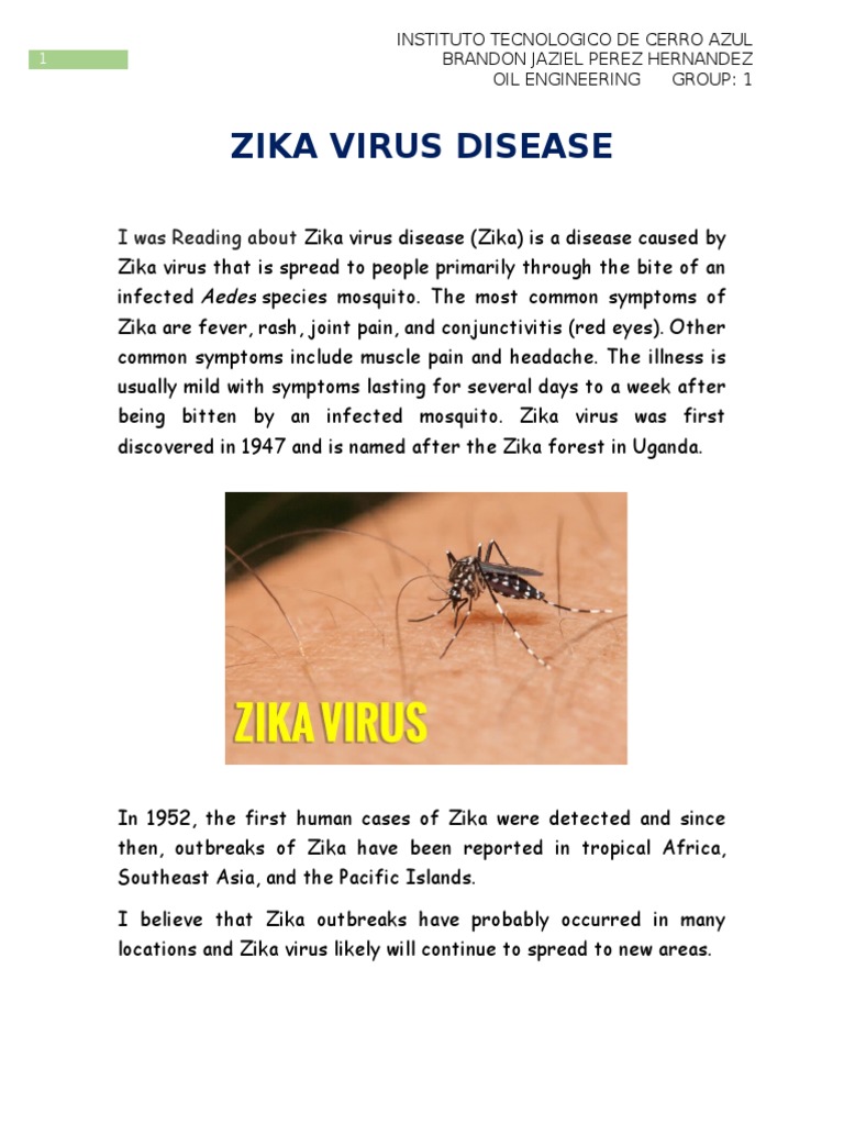 Zika Virus Disease: I Was Reading About | PDF