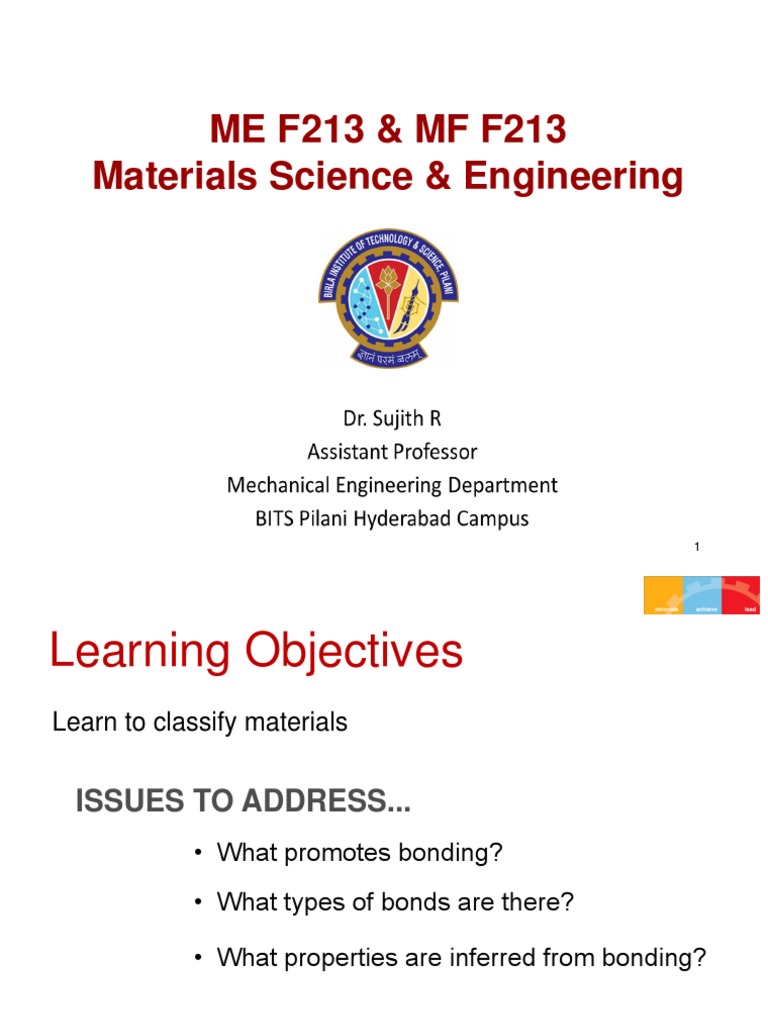 ME F213 & MF F213 Materials Science & Engineering | Download Free PDF ...