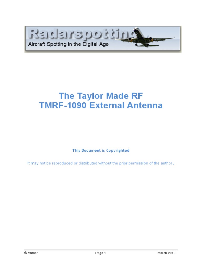 Taylor Made Antenna Review | PDF | Coaxial Cable | Electrical Connector