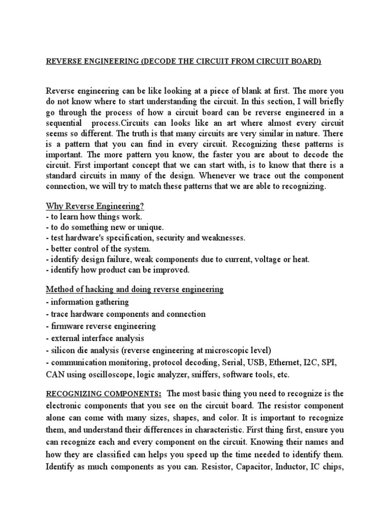 Reverse Engineering (Decode The Circuit From Circuit Board) :: The Most Basic Thing You Need To ...