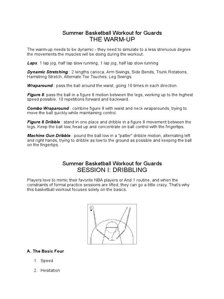 Summer Basketball Workout For Guards | PDF | Basketball Positions ...