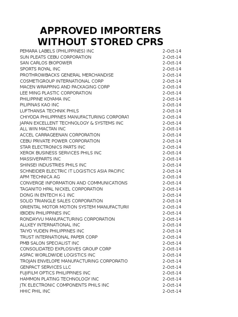 AMO Approved Applications Without Stored CPRS and With Discrepancy in ...