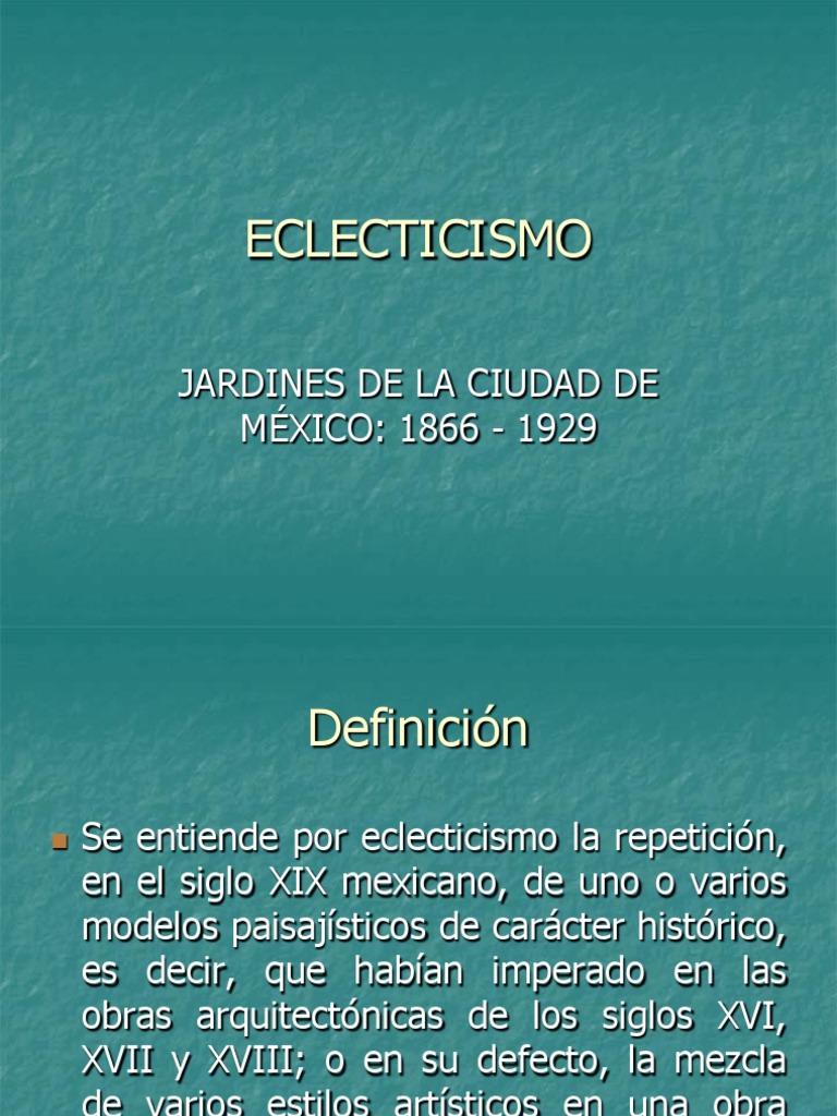 Eclecticismo | PDF | México | Escultura