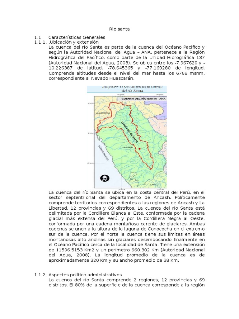 Rio Santa | PDF | Falla (geología) | Servicios de ecosistema