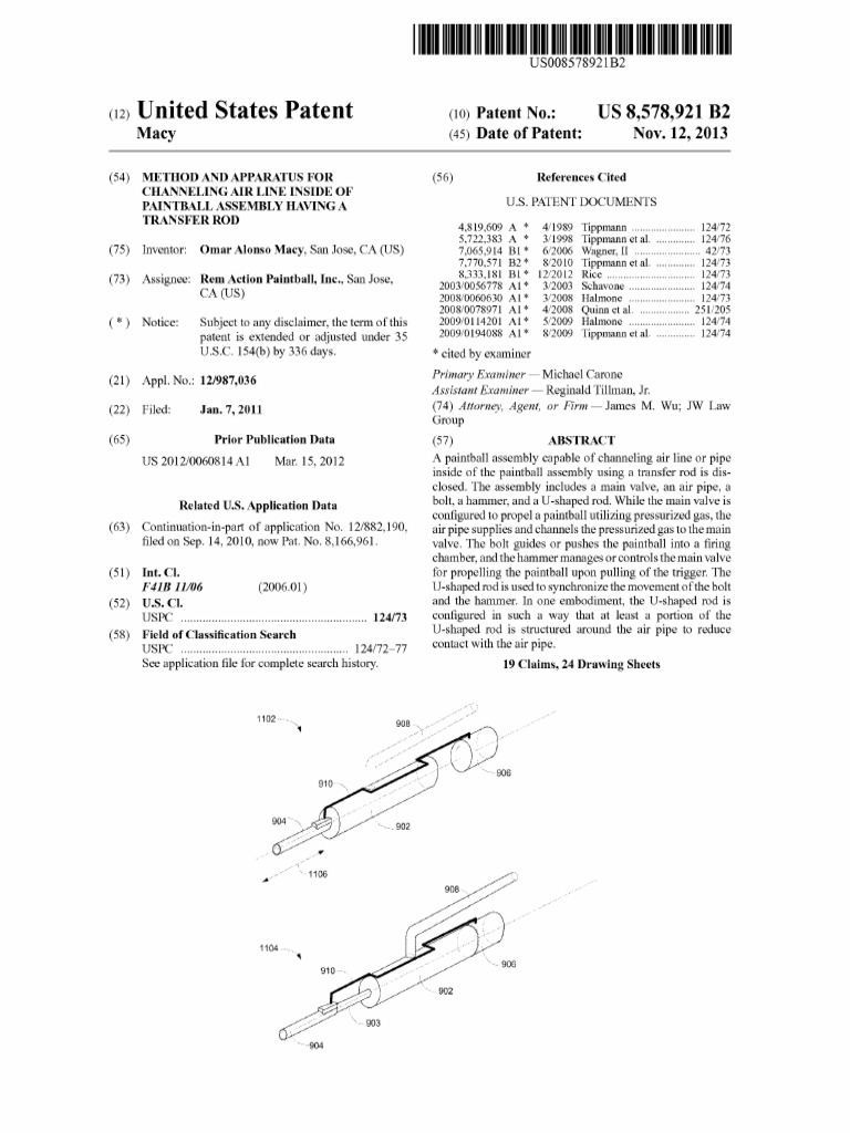 RAP4 T68 Paintball Patent US8578921 | PDF | Imperfect Competition ...