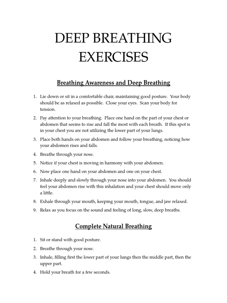 Deep Breathing | PDF