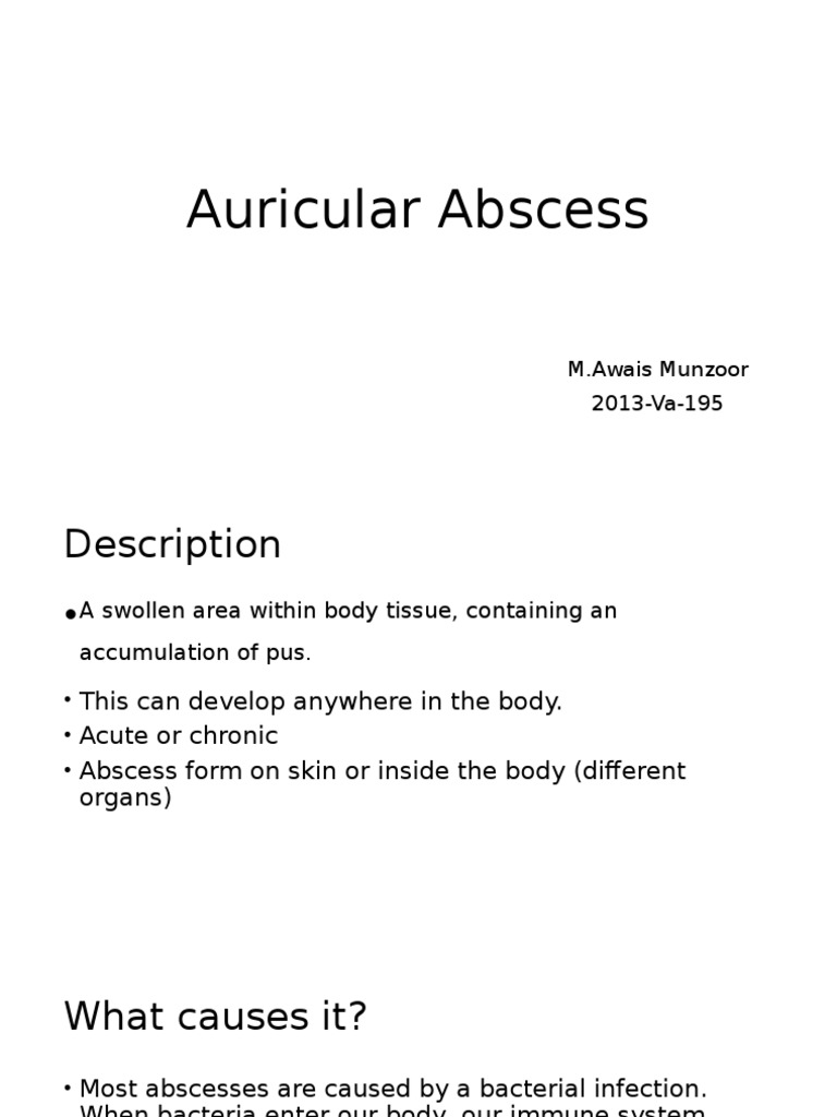 Auricular Abscess | PDF