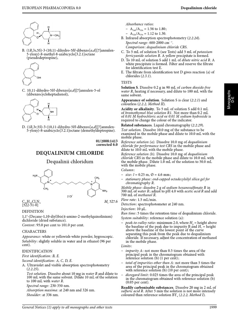 Dequalinium Chloride | Elution | Chromatography