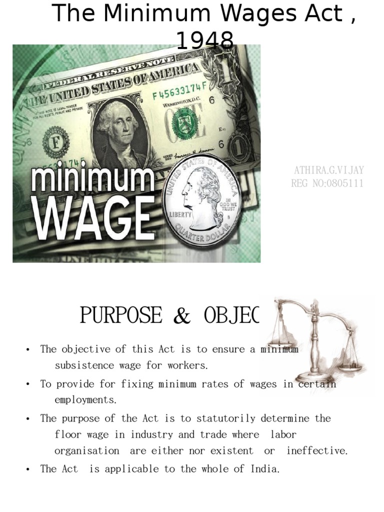 Overview of the Minimum Wages Act 1948 | PDF | Wage | Piece Work