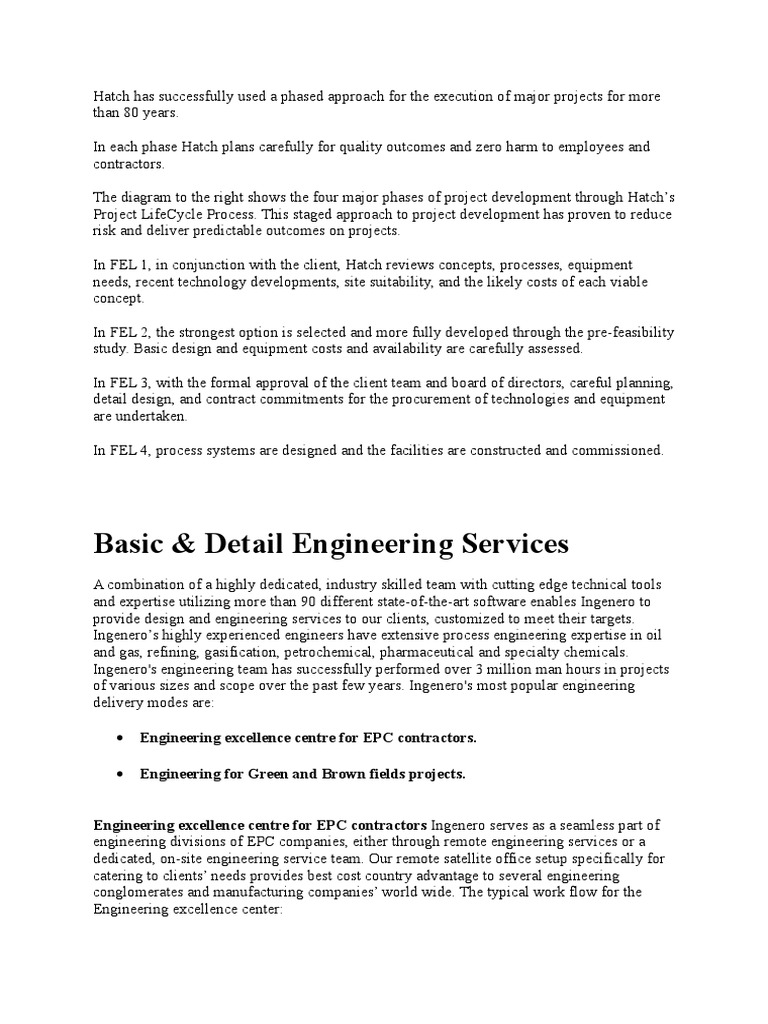 Basic & Detail Engineering Services | PDF | Engineering Design Process | Specification ...