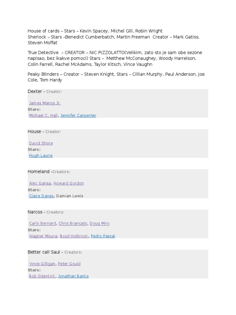 Creator:: James Manos Jr. Michael C. Hall | PDF