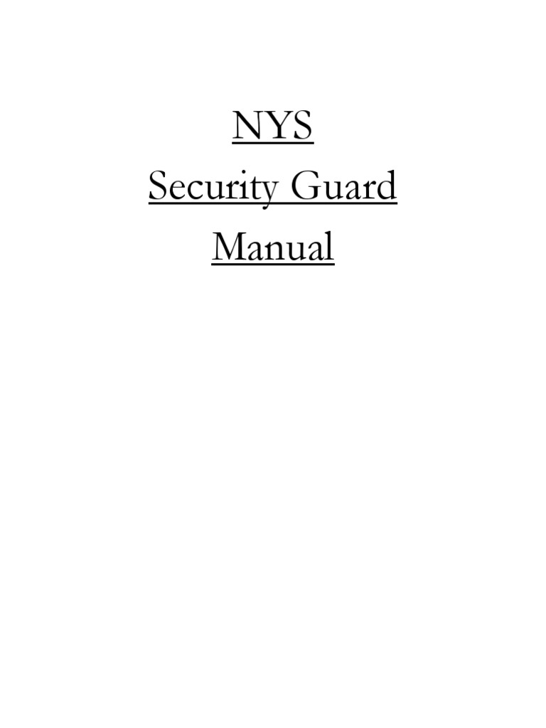 Security Manual PDF | PDF | Security Guard | Felony
