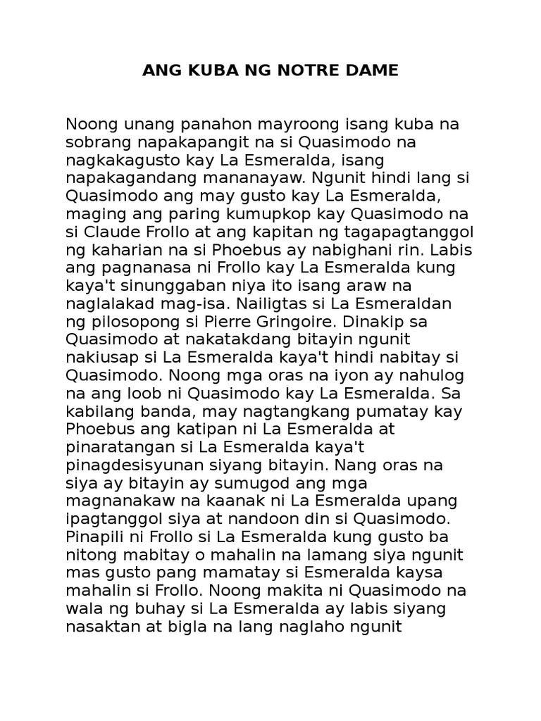 Ang Kuba NG Notre Dame | PDF