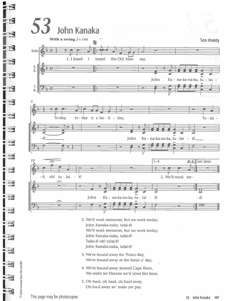 John Kanaka Voiceworks | PDF