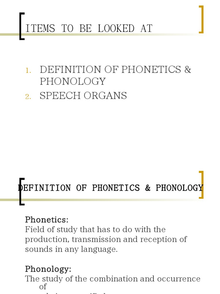 Phonetics and Speech Organs Explained | PDF