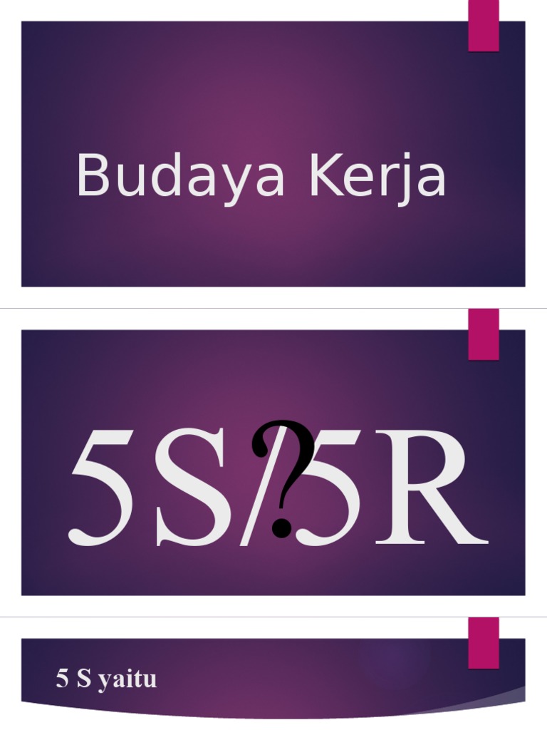 Budaya Kerja 5S | PDF