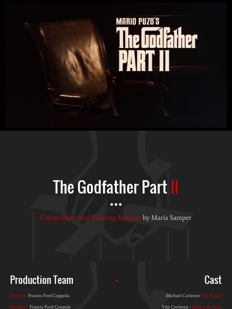 Film Studies - The Godfather Part II Frame Analysis Maria Samper | PDF ...
