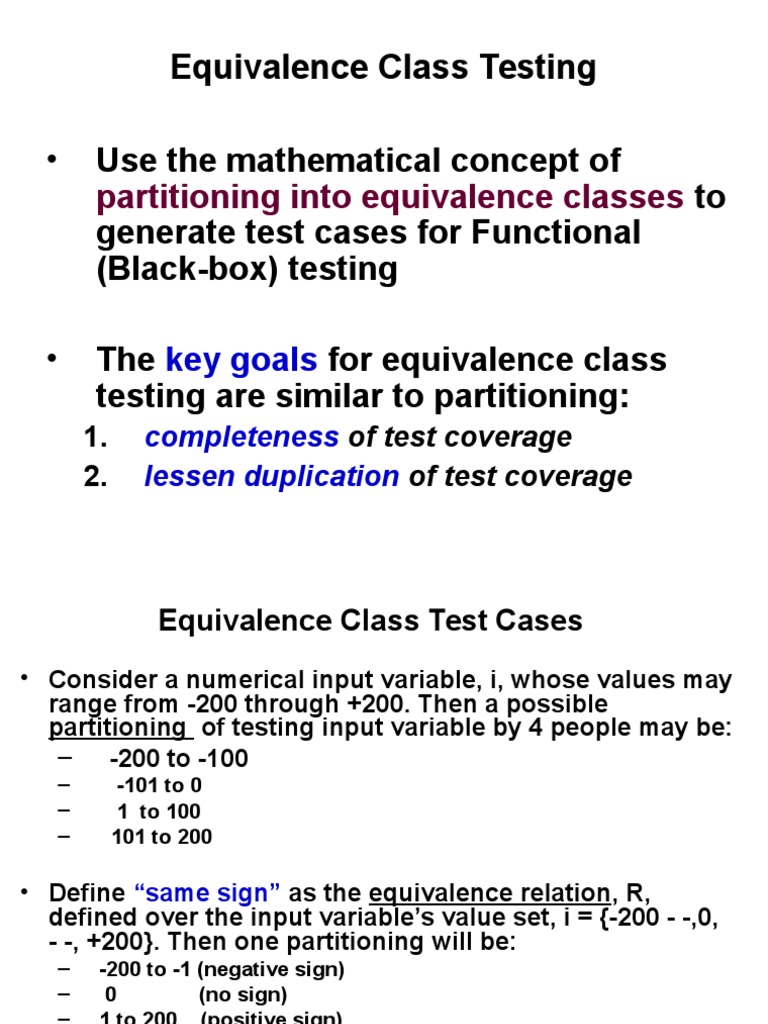 Equivalence Class Testing | Variable (Mathematics) | Triangle