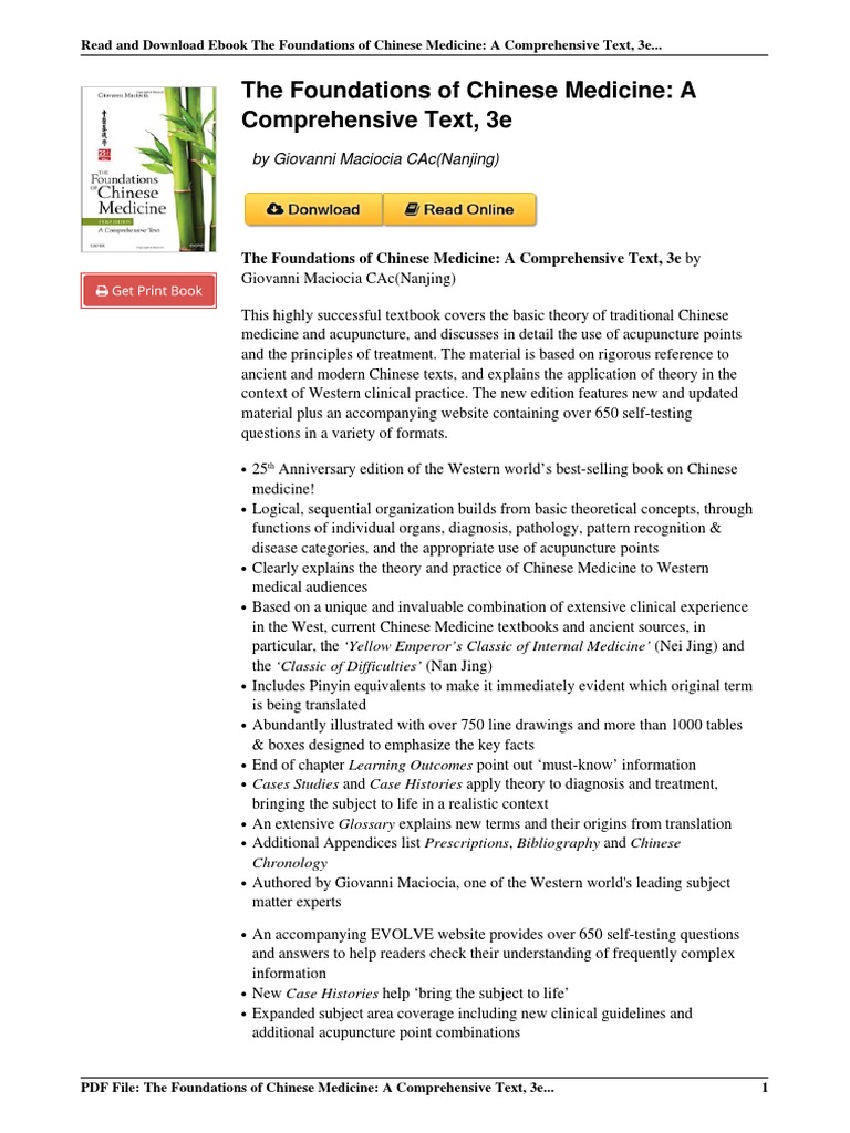 The-Foundations-Chinese-Medicine-Comprehensive.pdf | Traditional ...