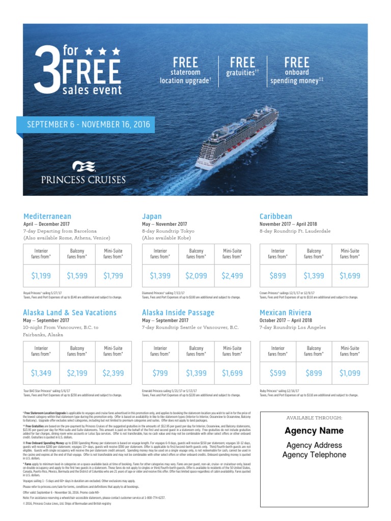 Princess Cruises | PDF | Gratuity | Bermuda