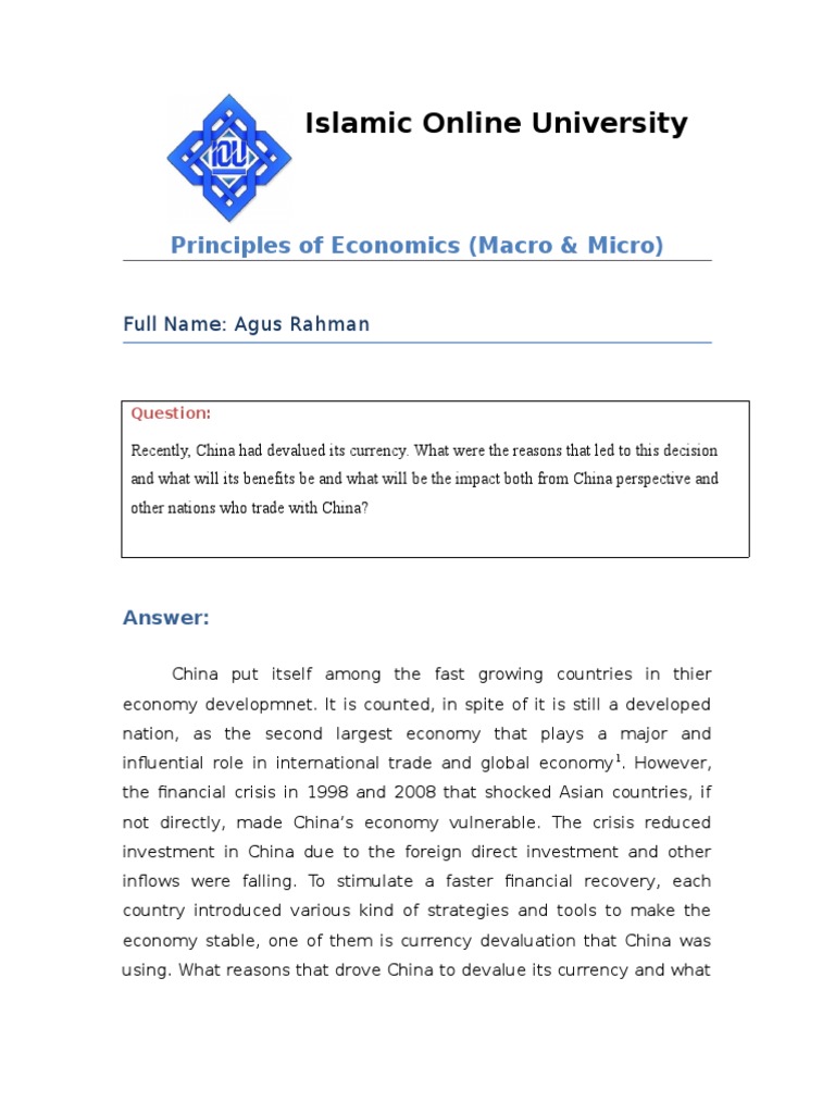 China Had Devalued Its Currency | PDF | Devaluation | Exports