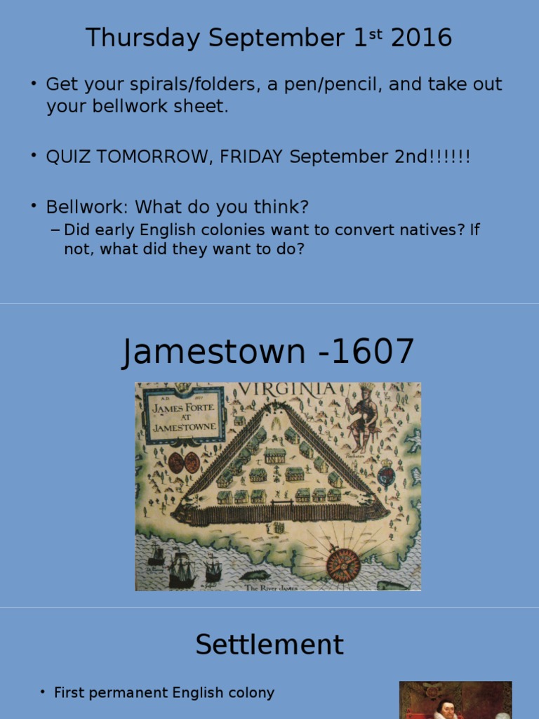 Jamestown and Plymouth | PDF | Pilgrim Fathers | Jamestown, Virginia