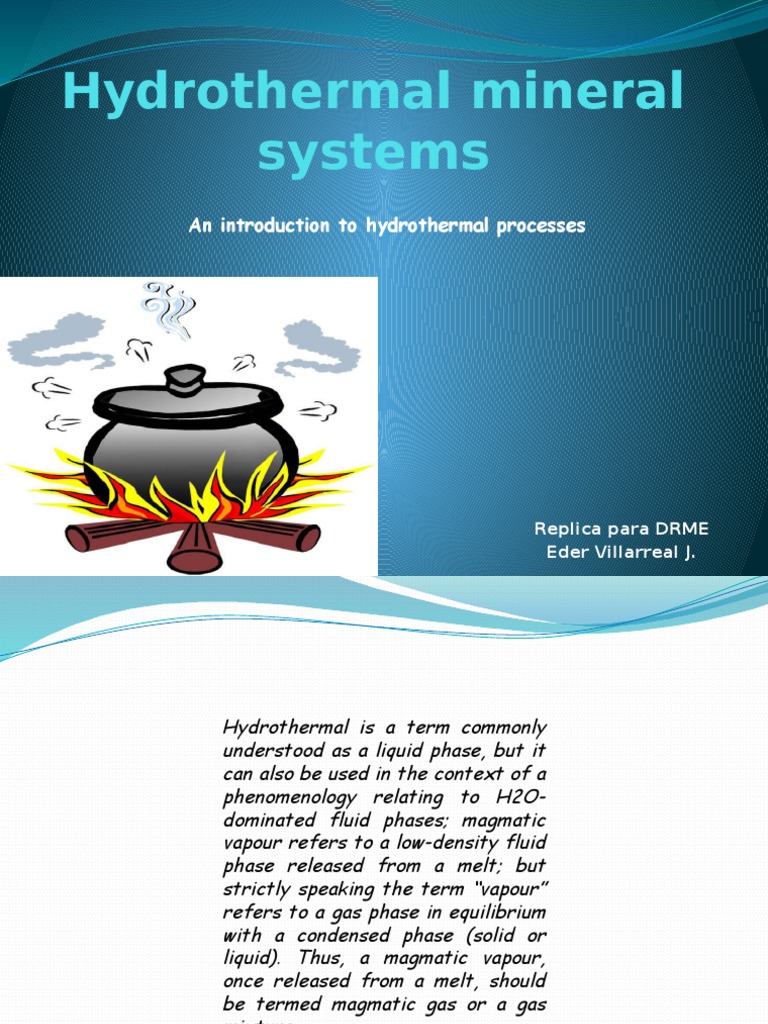 Hydrothermal Mineral Systems: An Introduction To Hydrothermal Processes ...