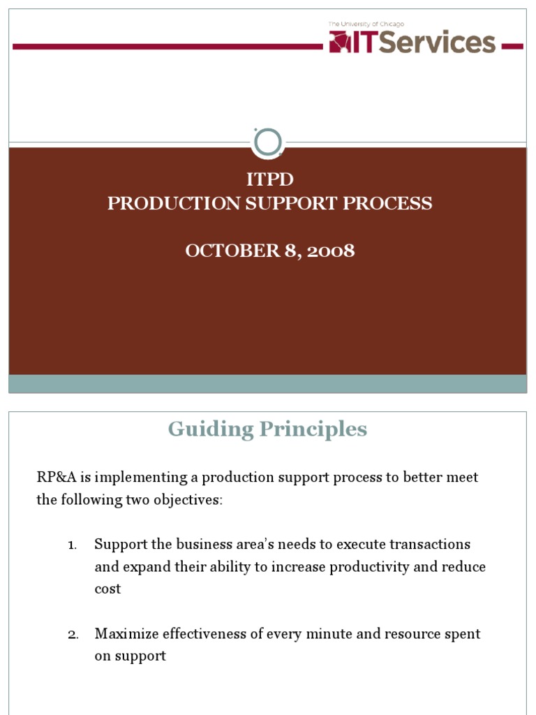 Production Support Process | PDF