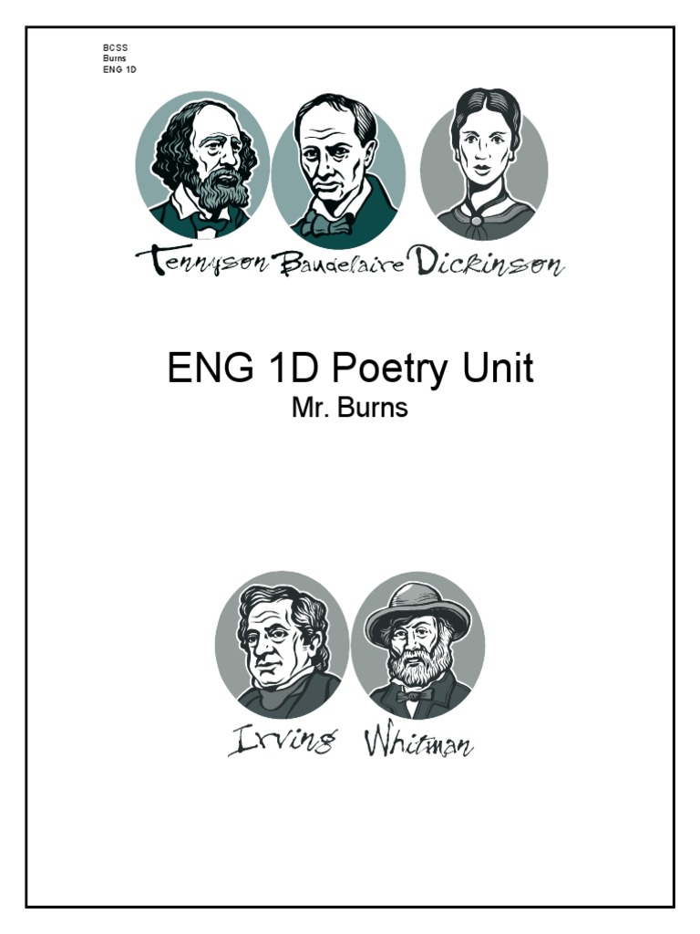 ENG 1D Poetry Unit Overview | PDF | Metre (Poetry) | Sonnets