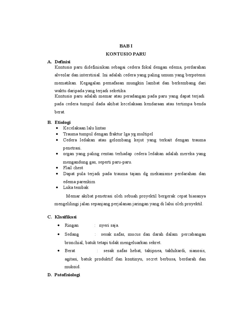 Kontusio Paru | PDF