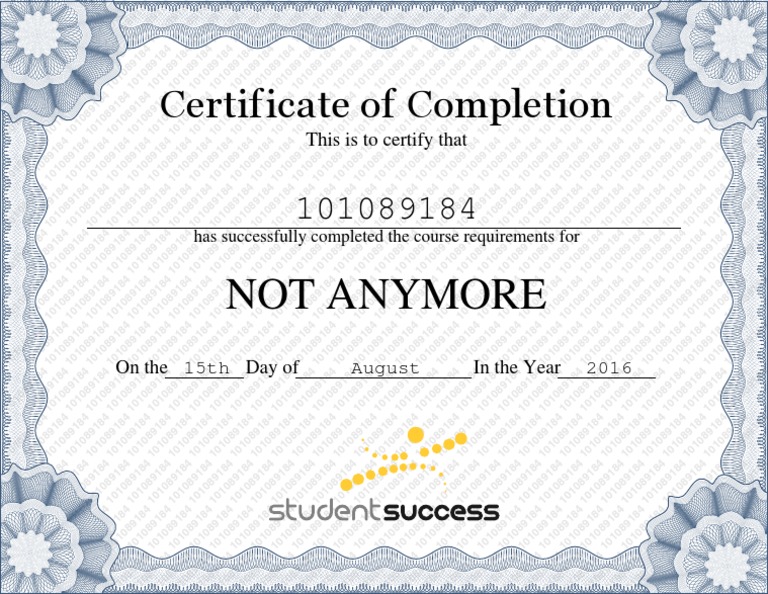 Course Completion Certificate 2016 | PDF | Business | Technology ...