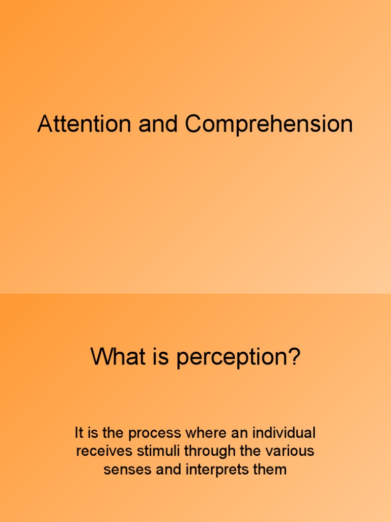 Attention and Comprehension | PDF | Attitude (Psychology) | Consumer ...