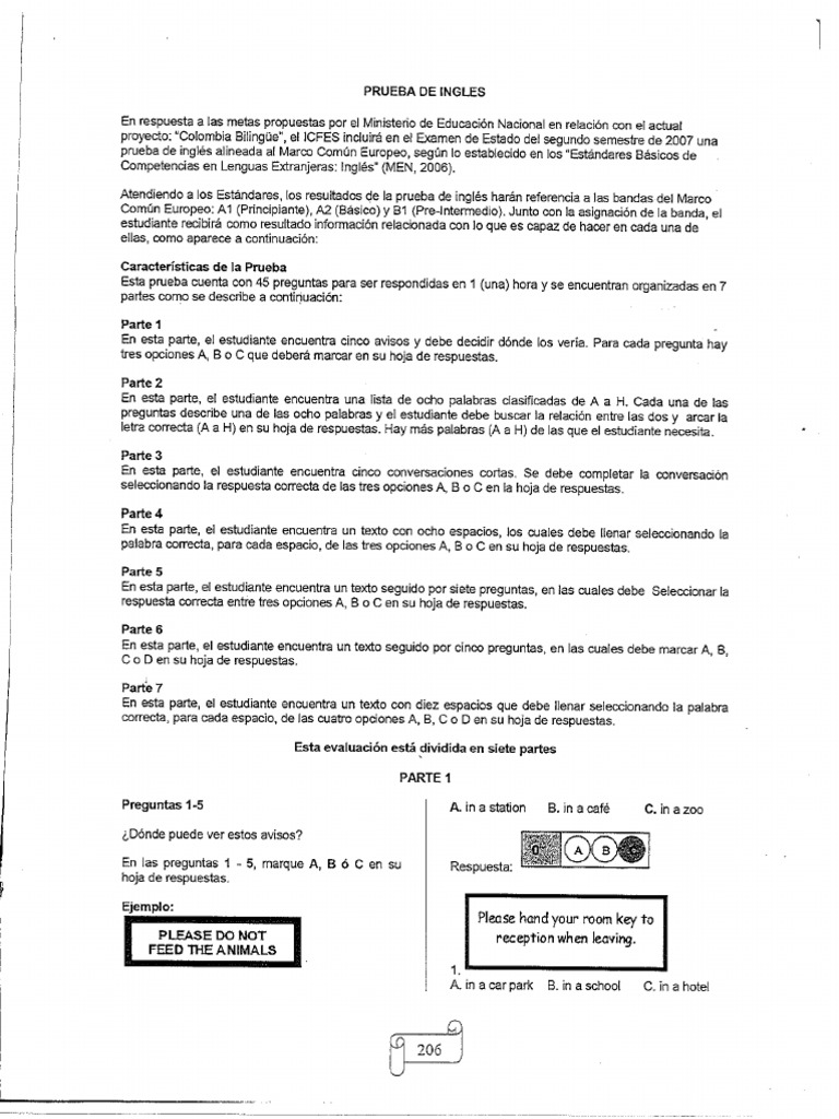 Test de Ingles | PDF