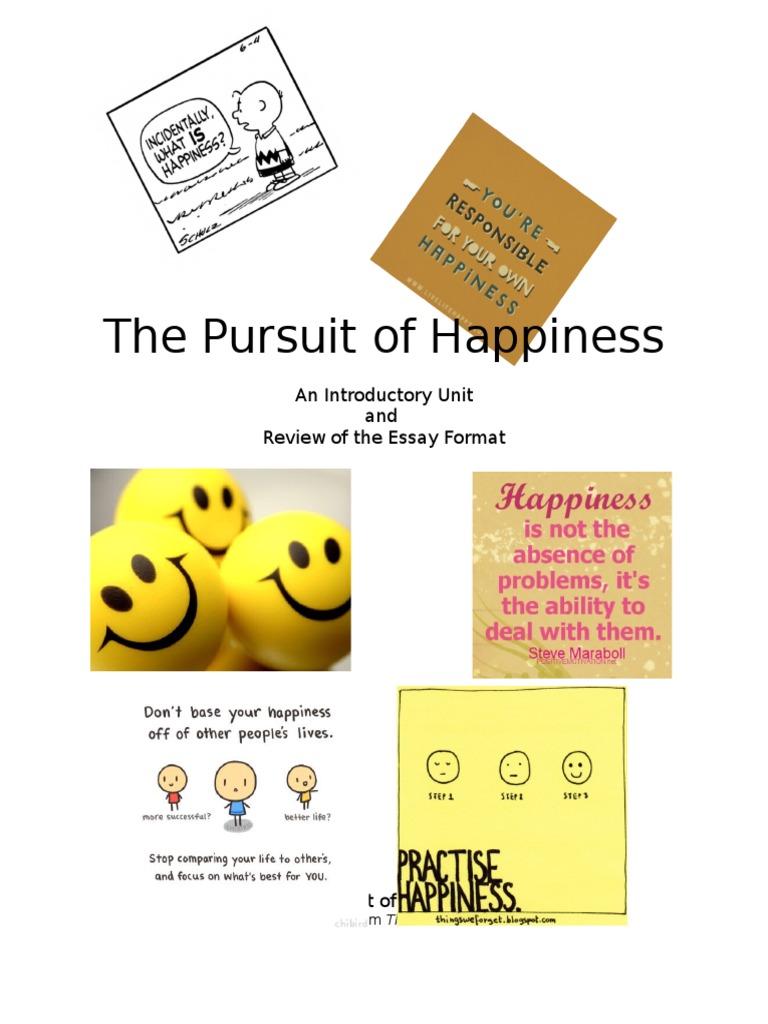 Unit Booklet The Pursuit of Happiness | PDF | Life | American Dream