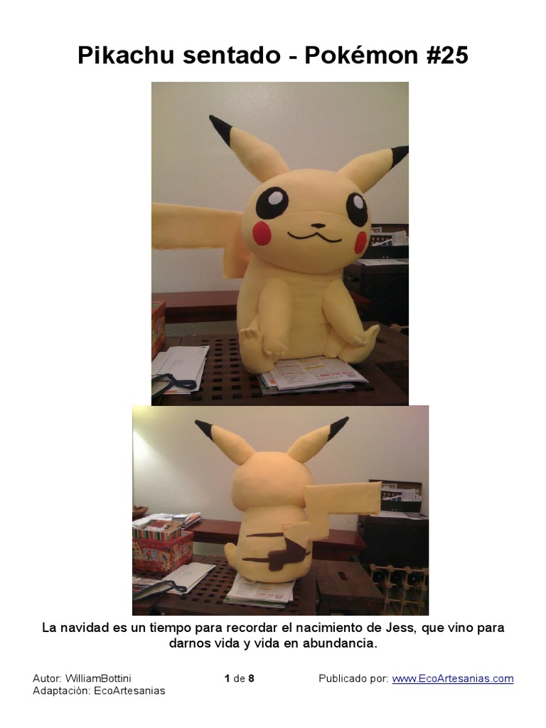 Pikachu Sentado - Pokémon 025 | PDF | Hogar, jardinería y bricolaje